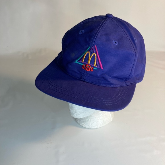 McDonald's | Accessories | Mcdonalds Crest Uniform Employee Hat Purple ...